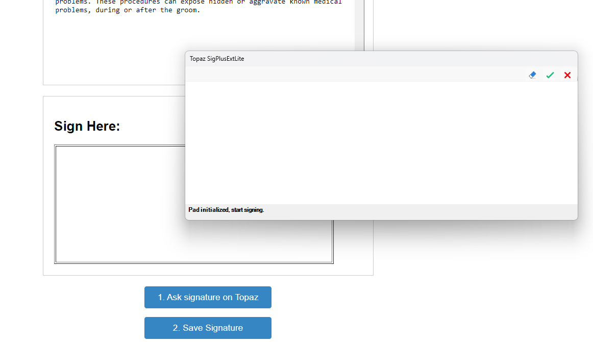In Beta - Waiver signing integration with Topaz Signing Pad – PawsAdmin ...