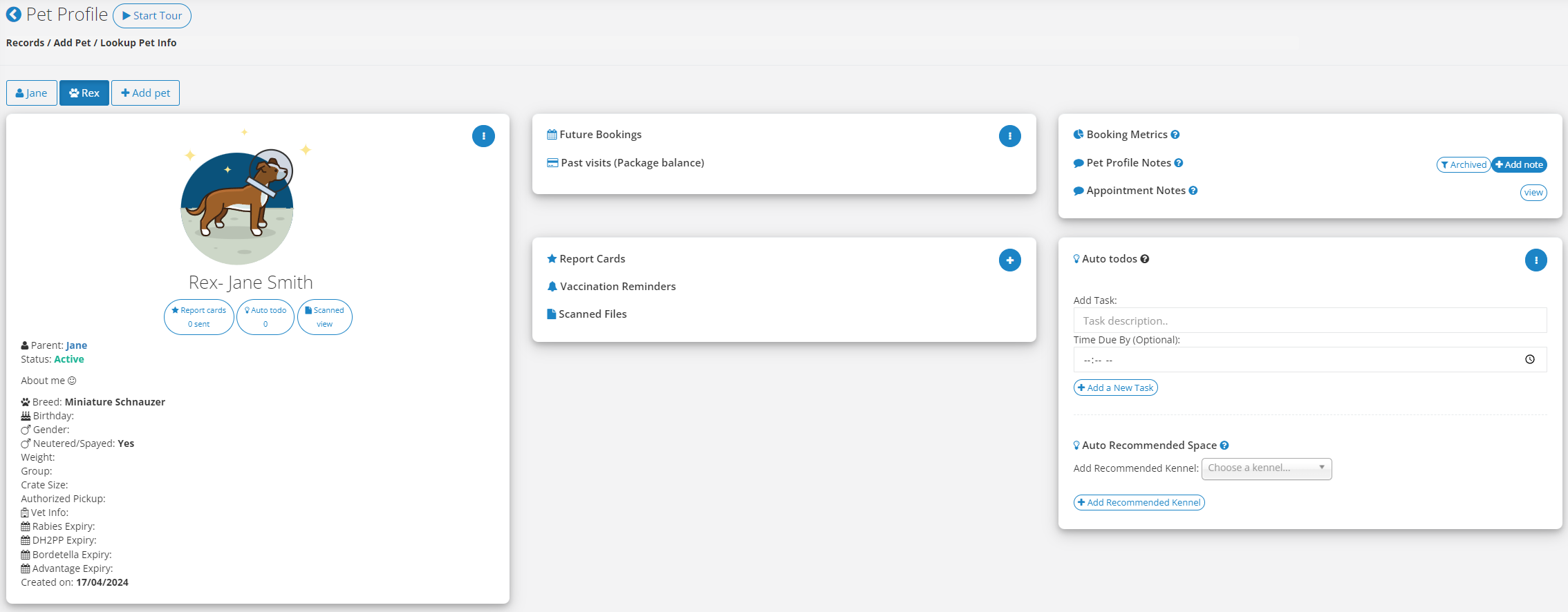 Guide on pet and customer profile pages – PawsAdmin Support Hub | Wake ...